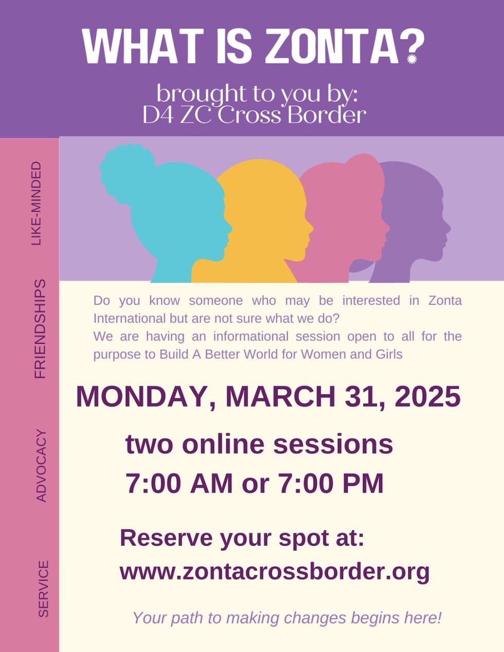 Zonta Cross Border Presents What is Zonta? | Zonta District 4